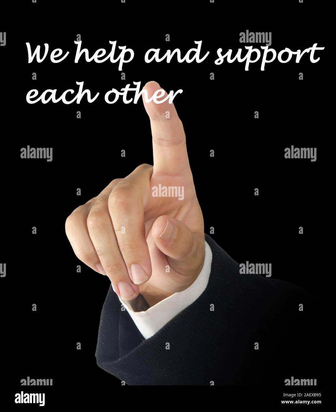 We help and support each other Stock Photo - Alamy