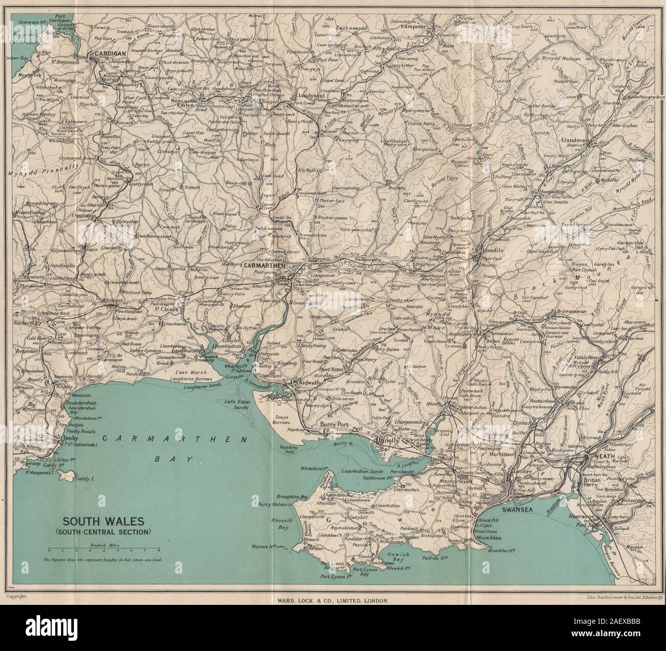Map of tenby hi-res stock photography and images - Alamy