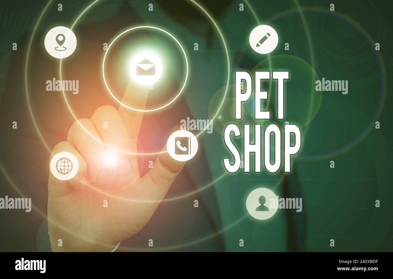 Conceptual hand writing showing Pet Shop. Concept meaning Retail ...