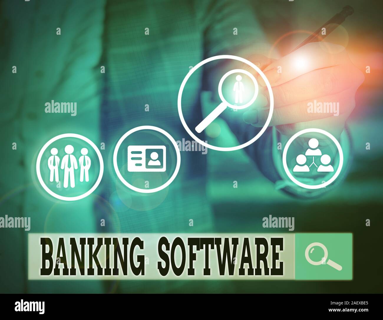 Writing note showing Banking Software. Business concept for typically ...
