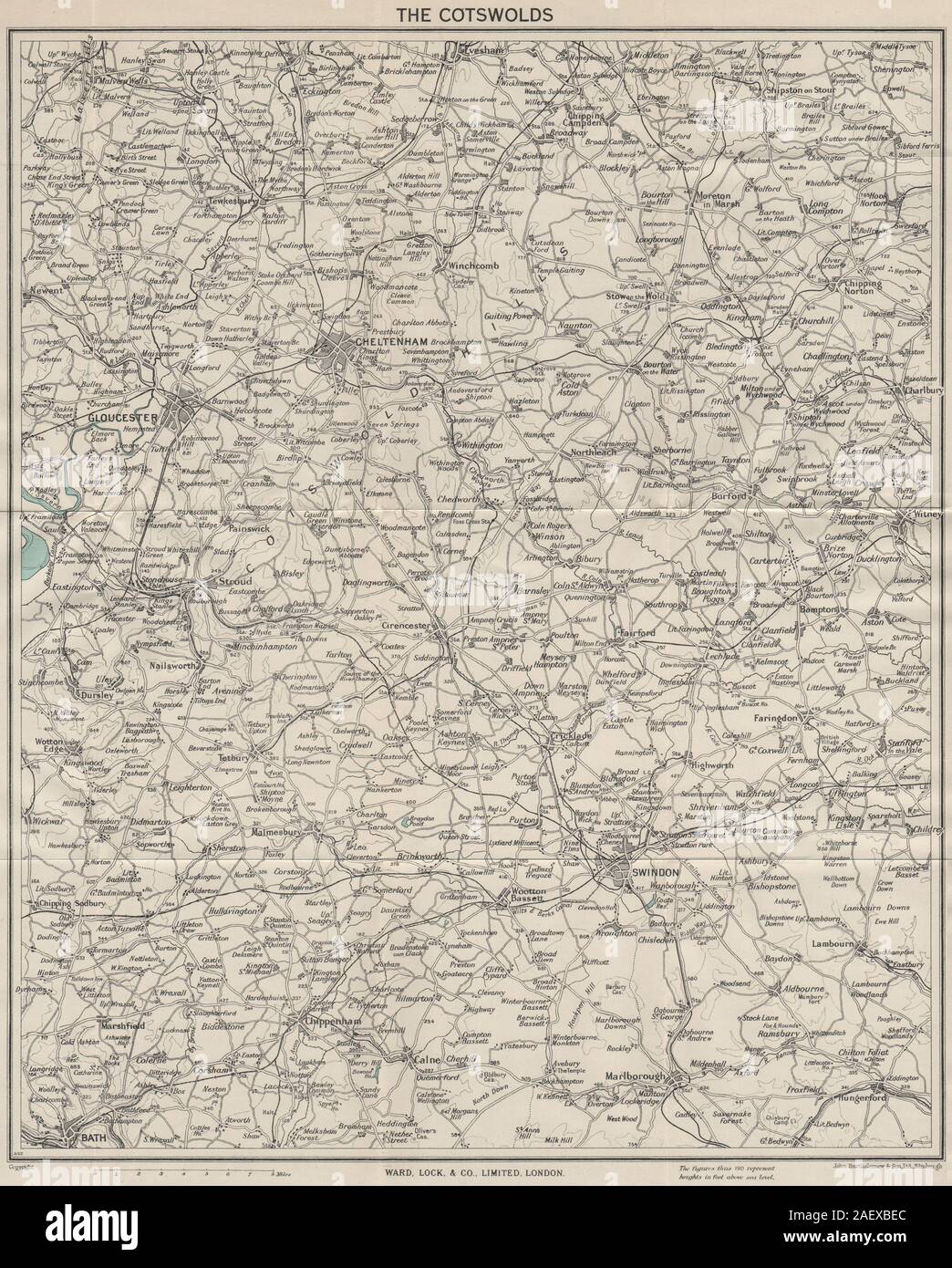 Map of cirencester hi-res stock photography and images - Alamy