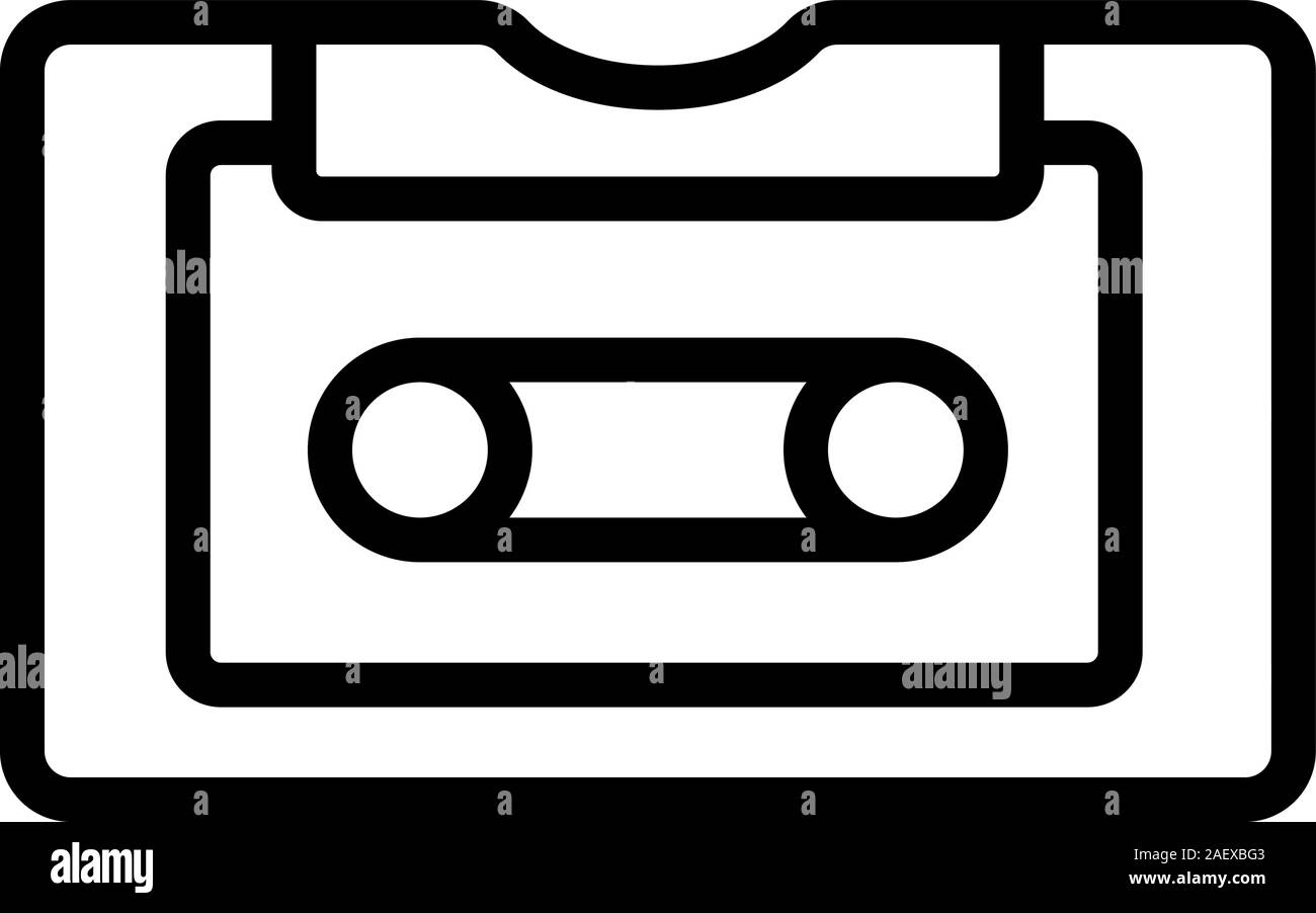 Audio cassette icon vector. Isolated contour symbol illustration Stock ...