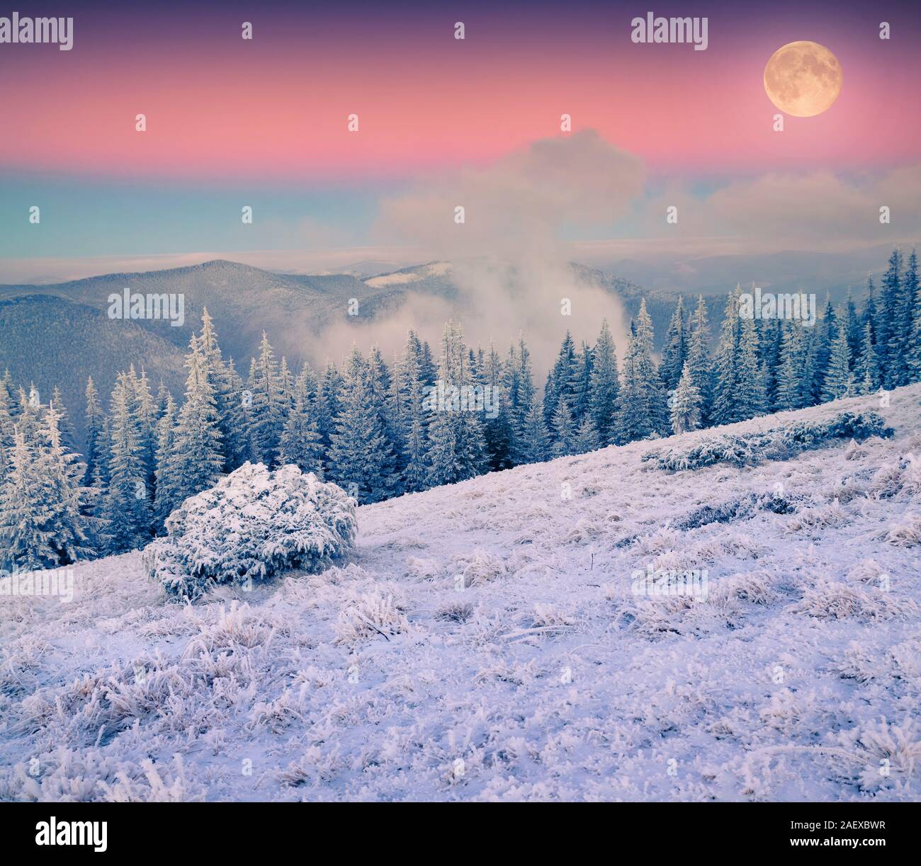 Full moon over frozen hi-res stock photography and images - Alamy