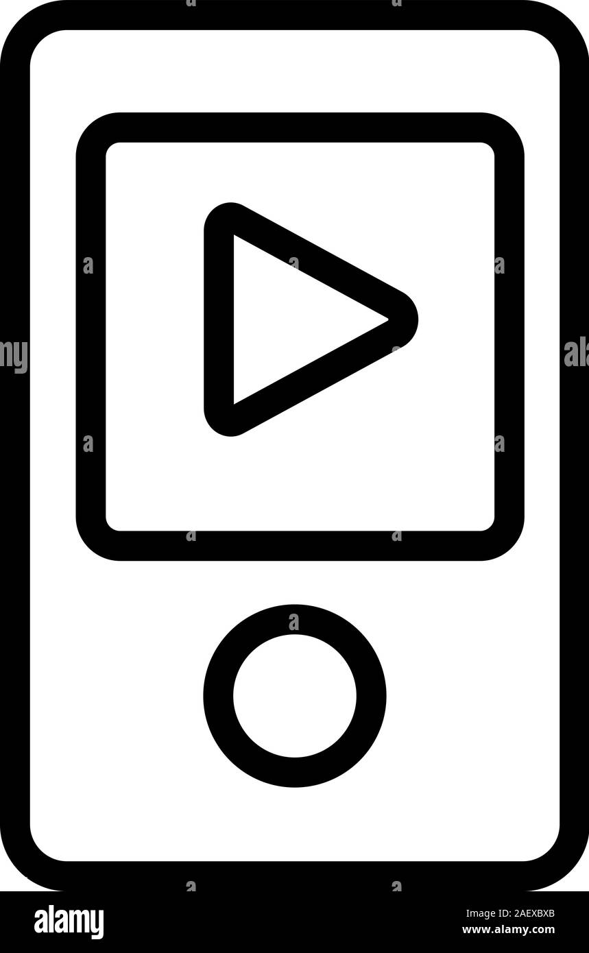 Music player icon vector. Isolated contour symbol illustration Stock ...