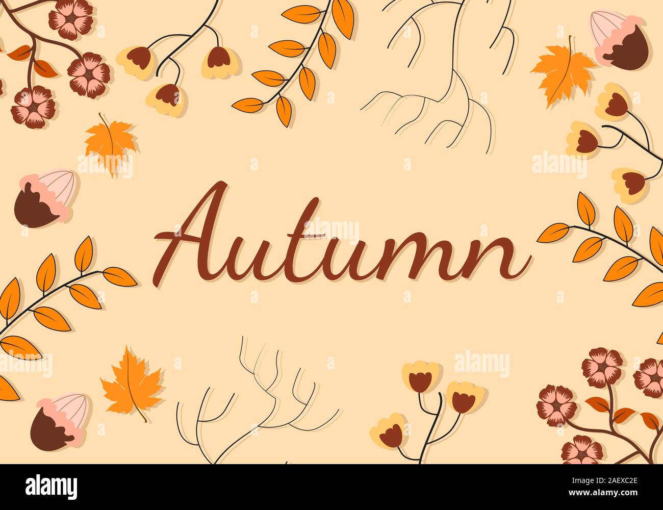 autumn background design Stock Vector Image & Art - Alamy