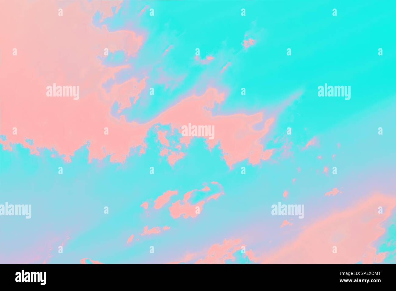 Ultra aqua and pink coral color background, abstract sky background ...