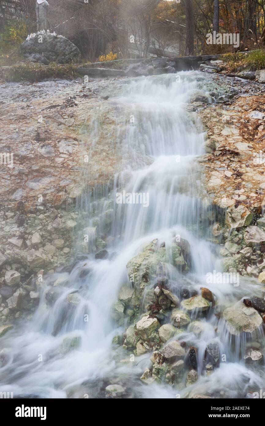 Hot waterfall spring in kusatsu hi-res stock photography and images - Alamy