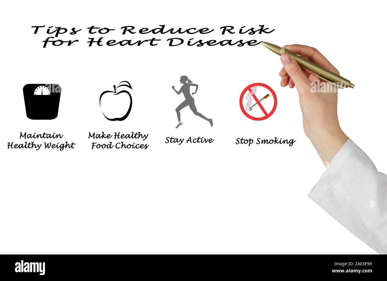 Tips to Reduce Risk for Heart Disease Stock Photo - Alamy