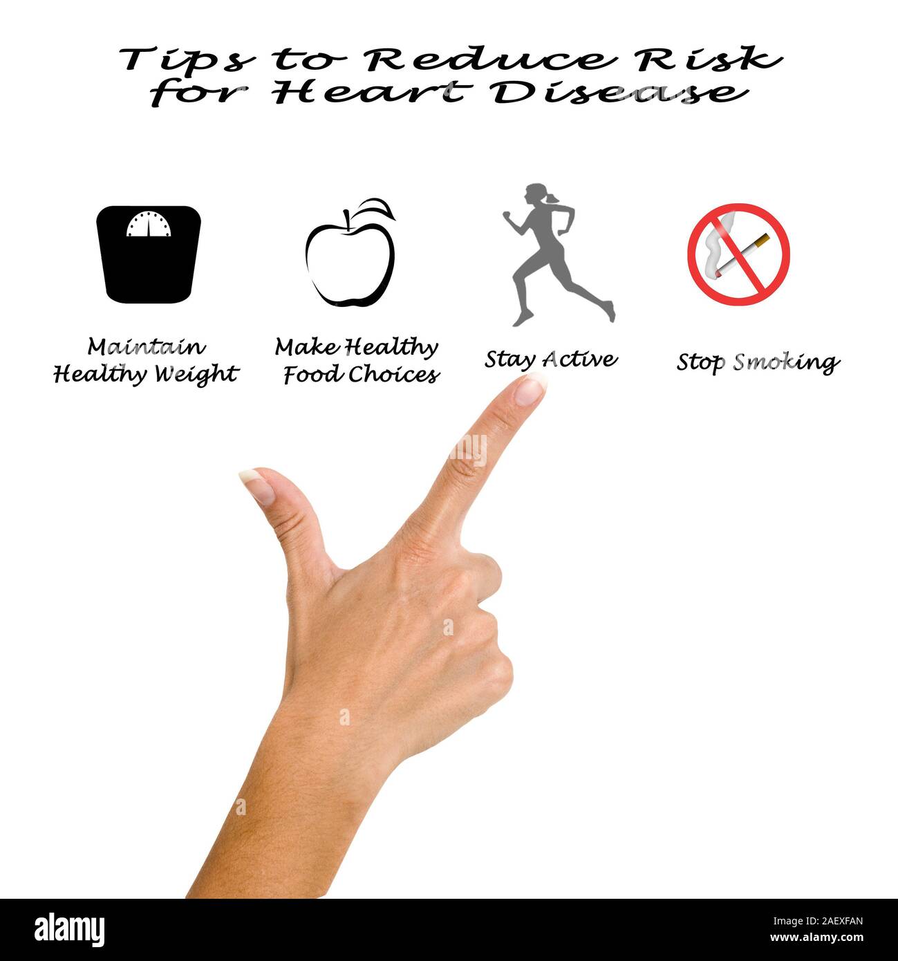 Tips to Reduce Risk for Heart Disease Stock Photo - Alamy