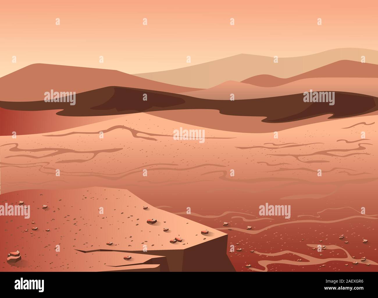Mars surface Stock Vector Images - Alamy