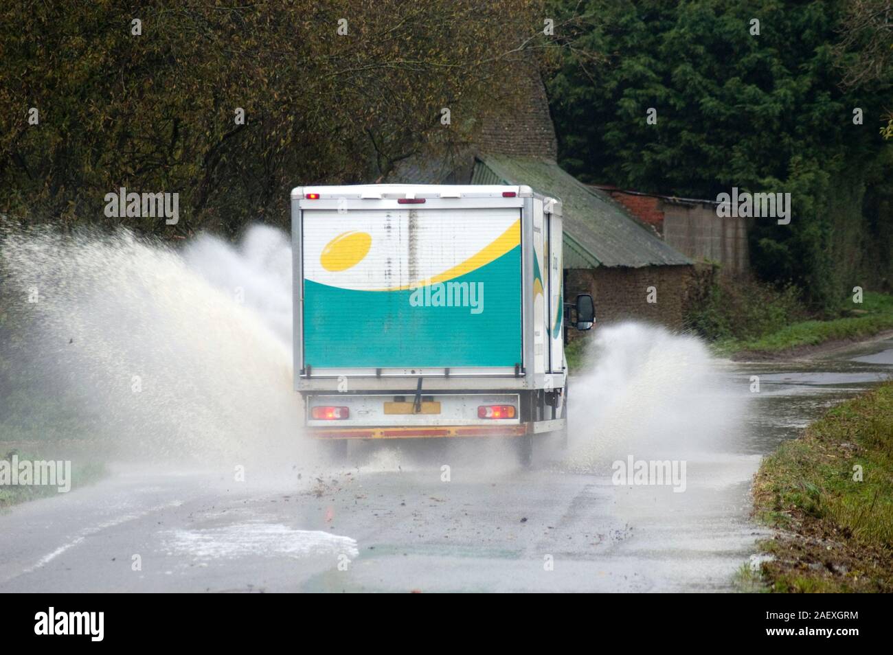 Speeding through Flood Water Stock Photo - Alamy