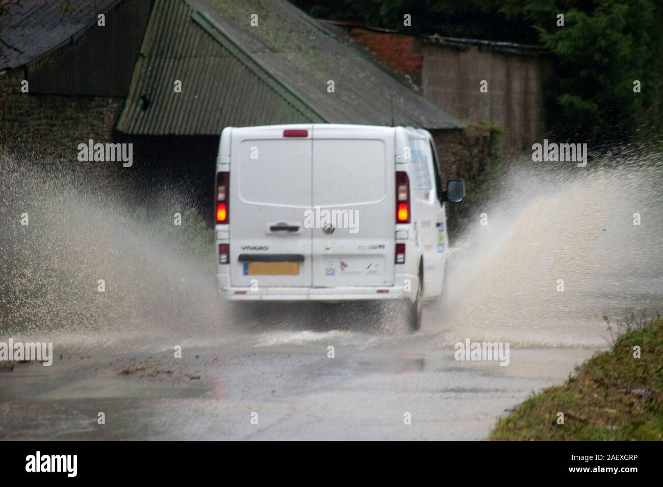 Speeding through Flood Water Stock Photo - Alamy