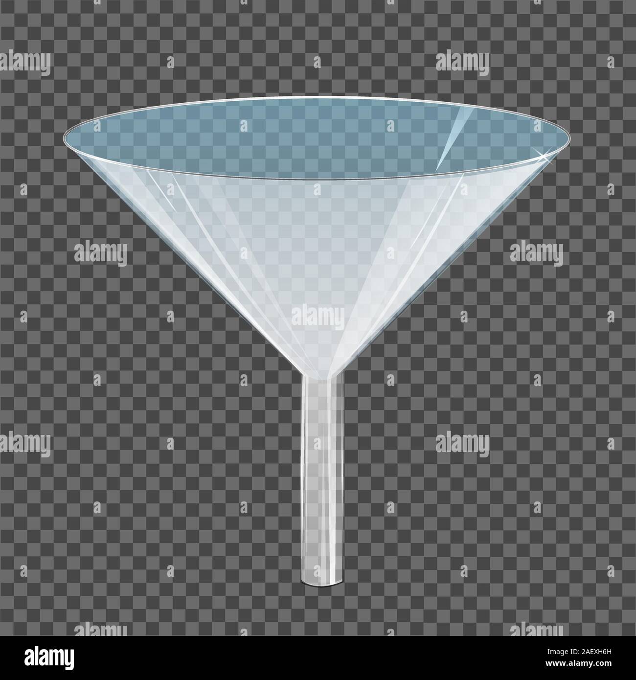 Glass transparent funnel Stock Vector Image & Art - Alamy