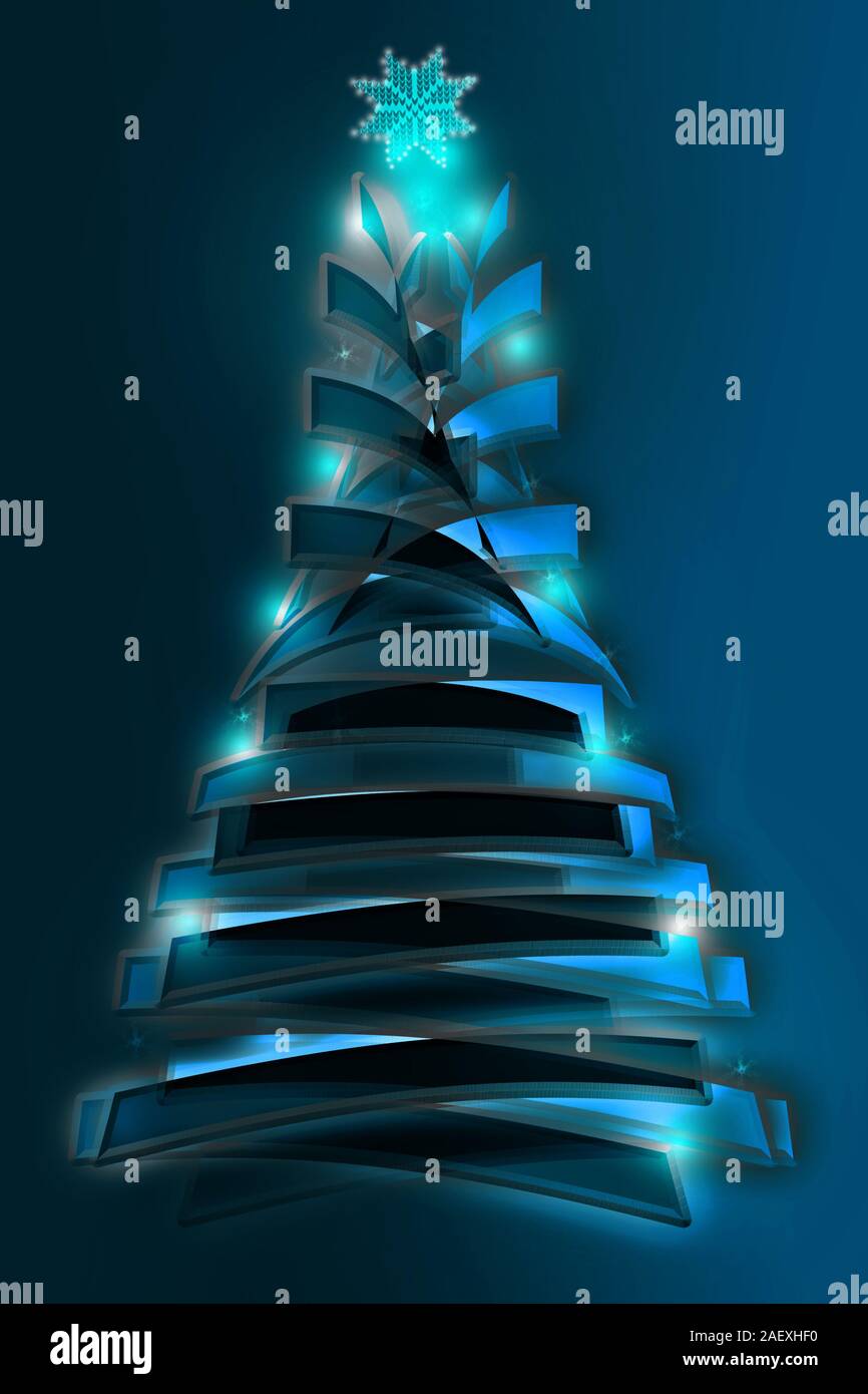 Christmas tree abstract. Greeting card design Stock Photo - Alamy
