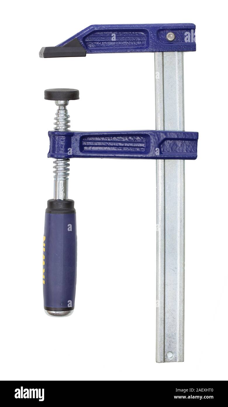 C clamp isolated on white Stock Photo - Alamy
