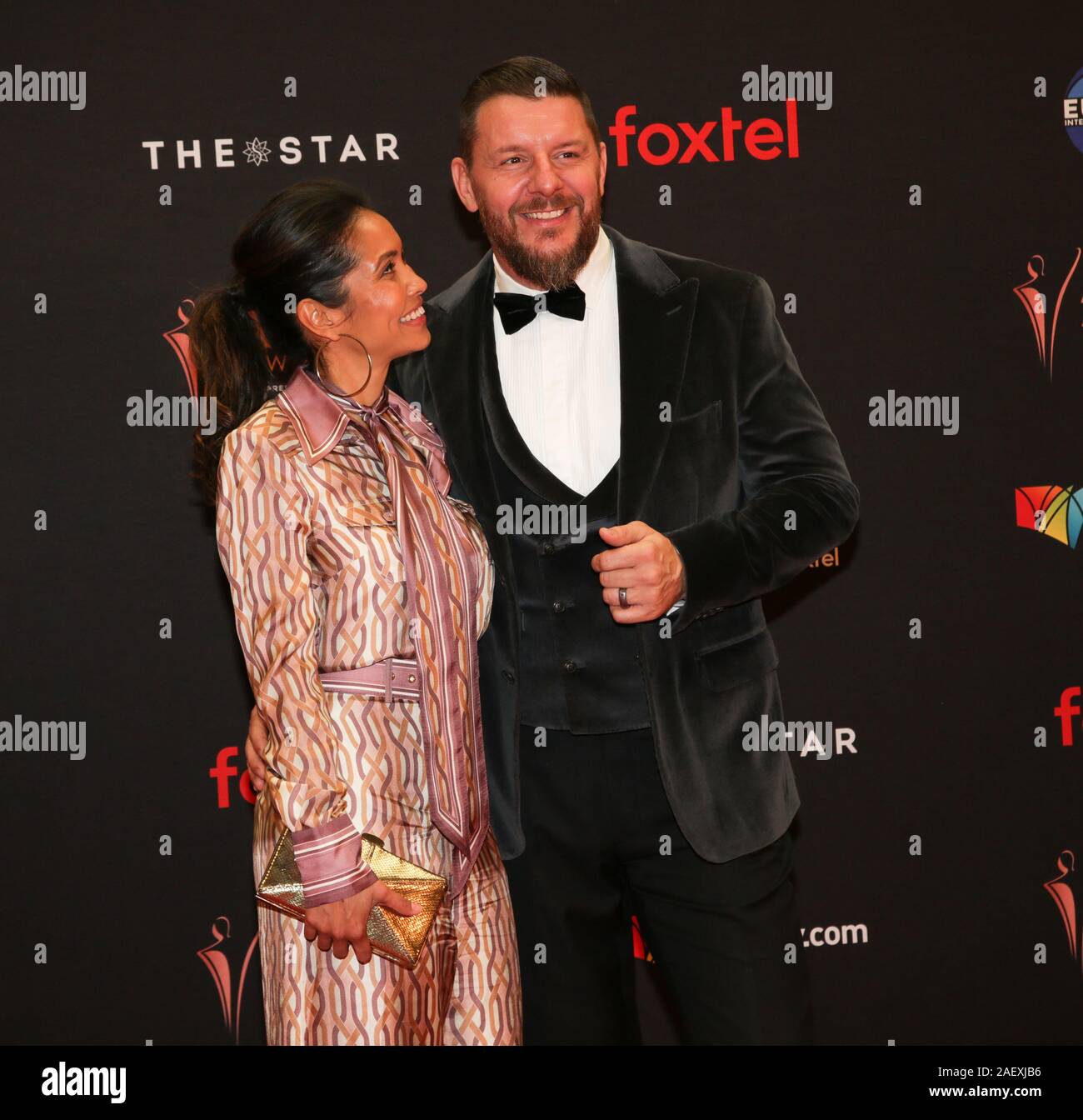 Manu Feildel (R) and guest attend the 2019 AACTA Awards Presented by ...