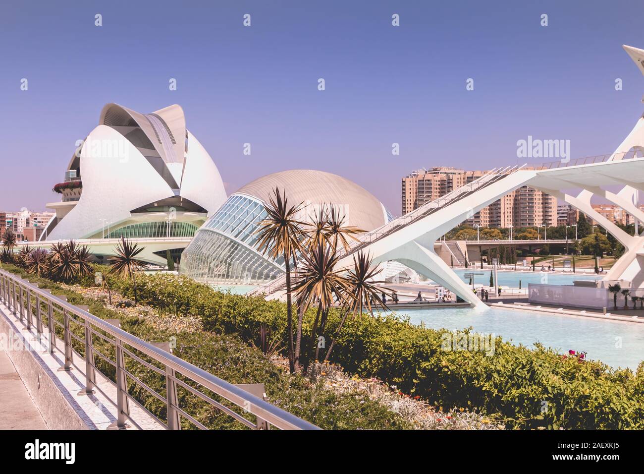 Valencia, Spain - June 17, 2017: architectural detail of the City of ...