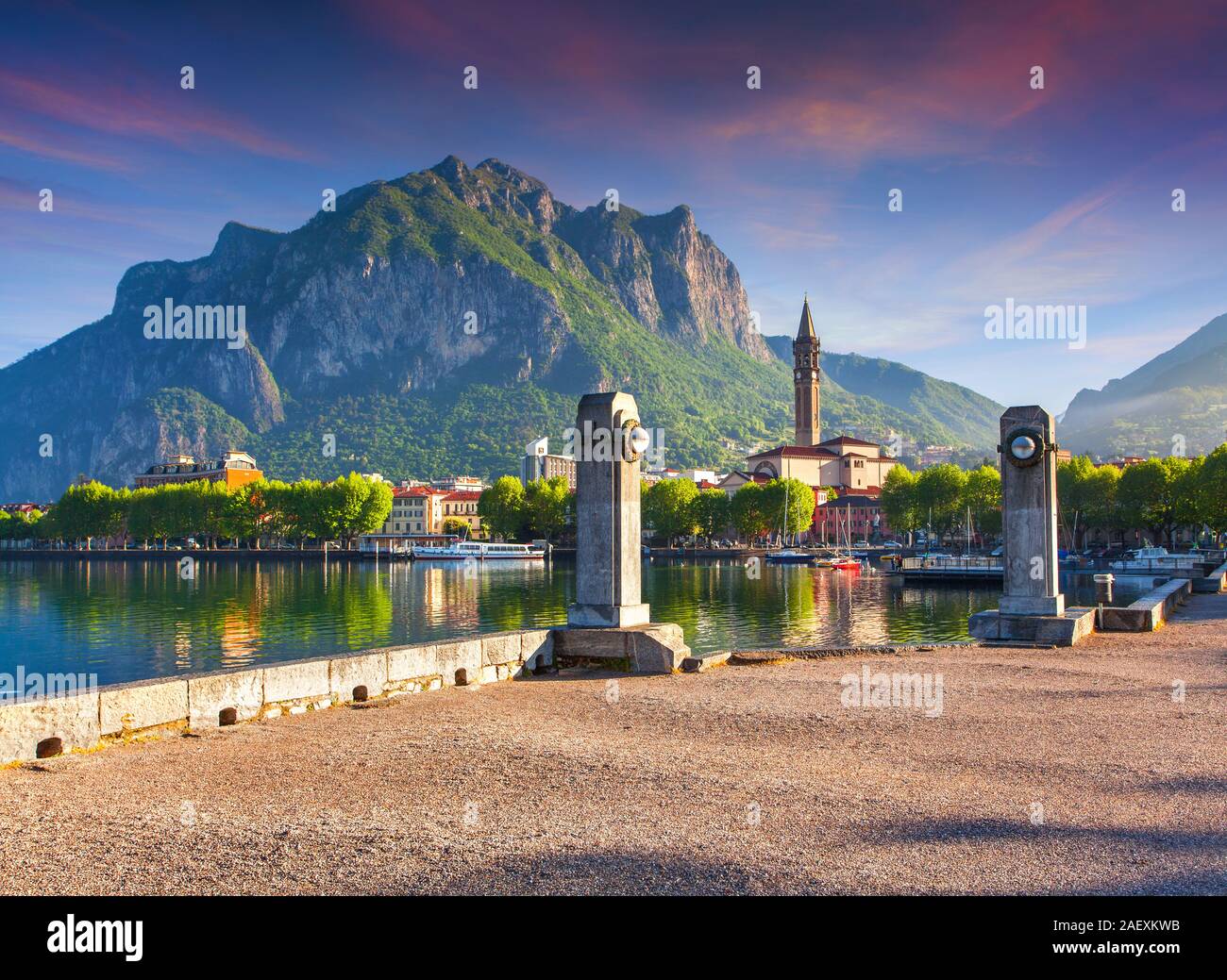 Typical italian village in the mountains. Italian village in Lecco Lake ...