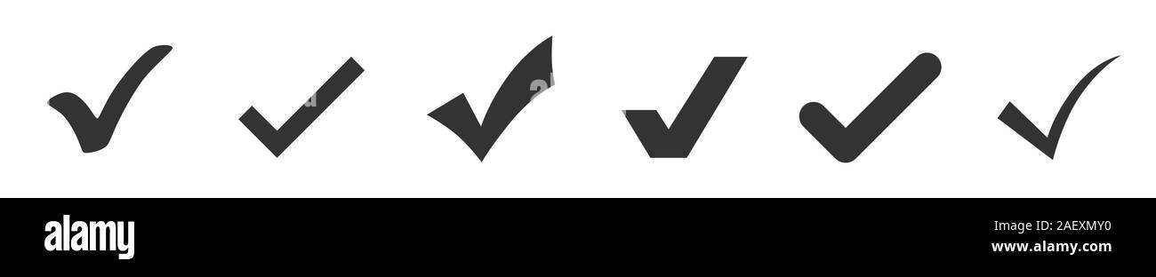 Check mark icons hi-res stock photography and images - Alamy