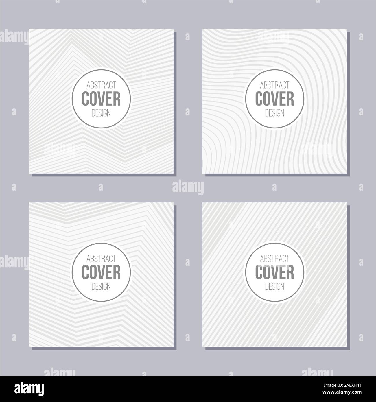 Set of 4 creative covers. Abstract concept layout template. Applicable ...