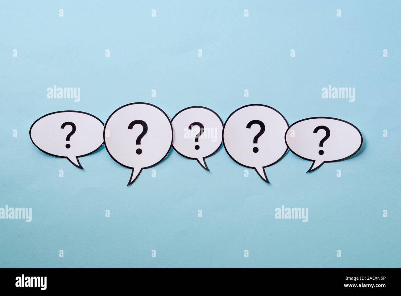 Line of question marks in speech bubbles Stock Photo - Alamy Line of question marks in speech bubbles Stock Photo - Alamy