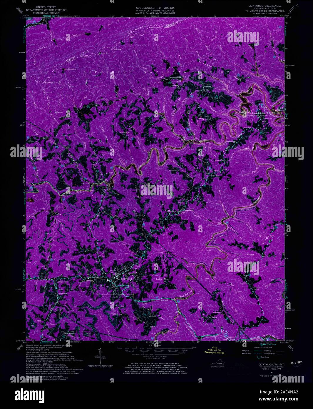 Map of clintwood hi-res stock photography and images - Alamy