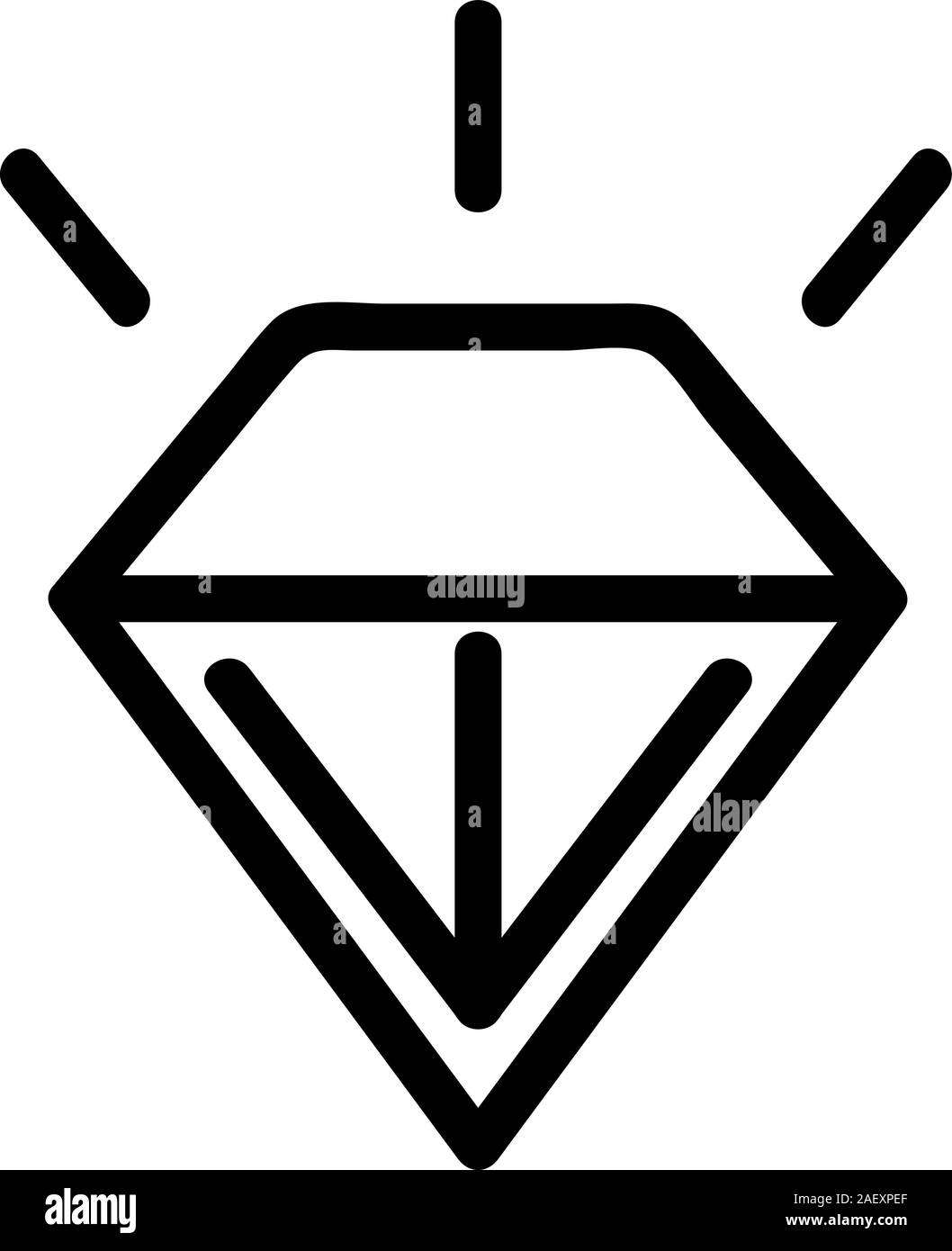 Emerald icon vector. Isolated contour symbol illustration Stock Vector ...