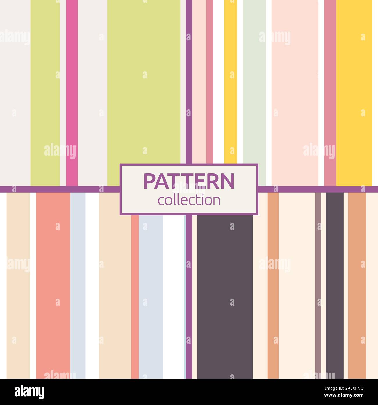 Set of four seamless pattern of vertical stripes. Stylish textures ...
