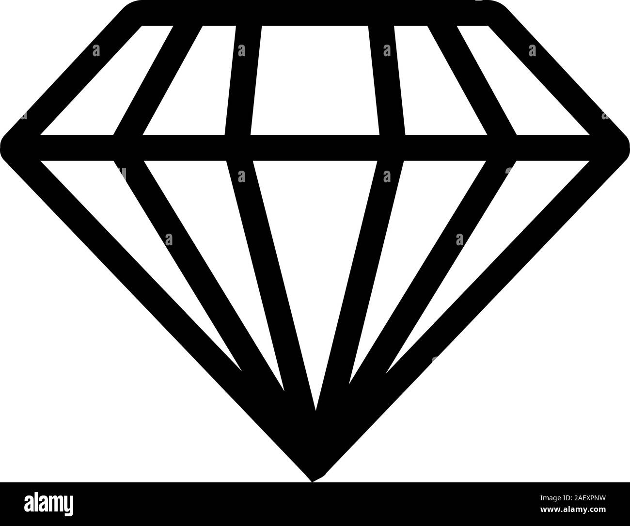 Aquamarine icon vector. Isolated contour symbol illustration Stock ...