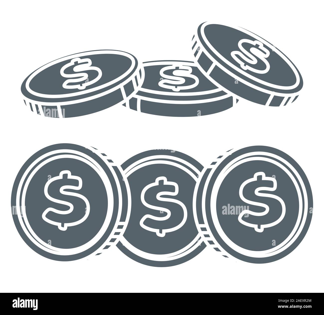 Tall stack coins Stock Vector Images - Alamy