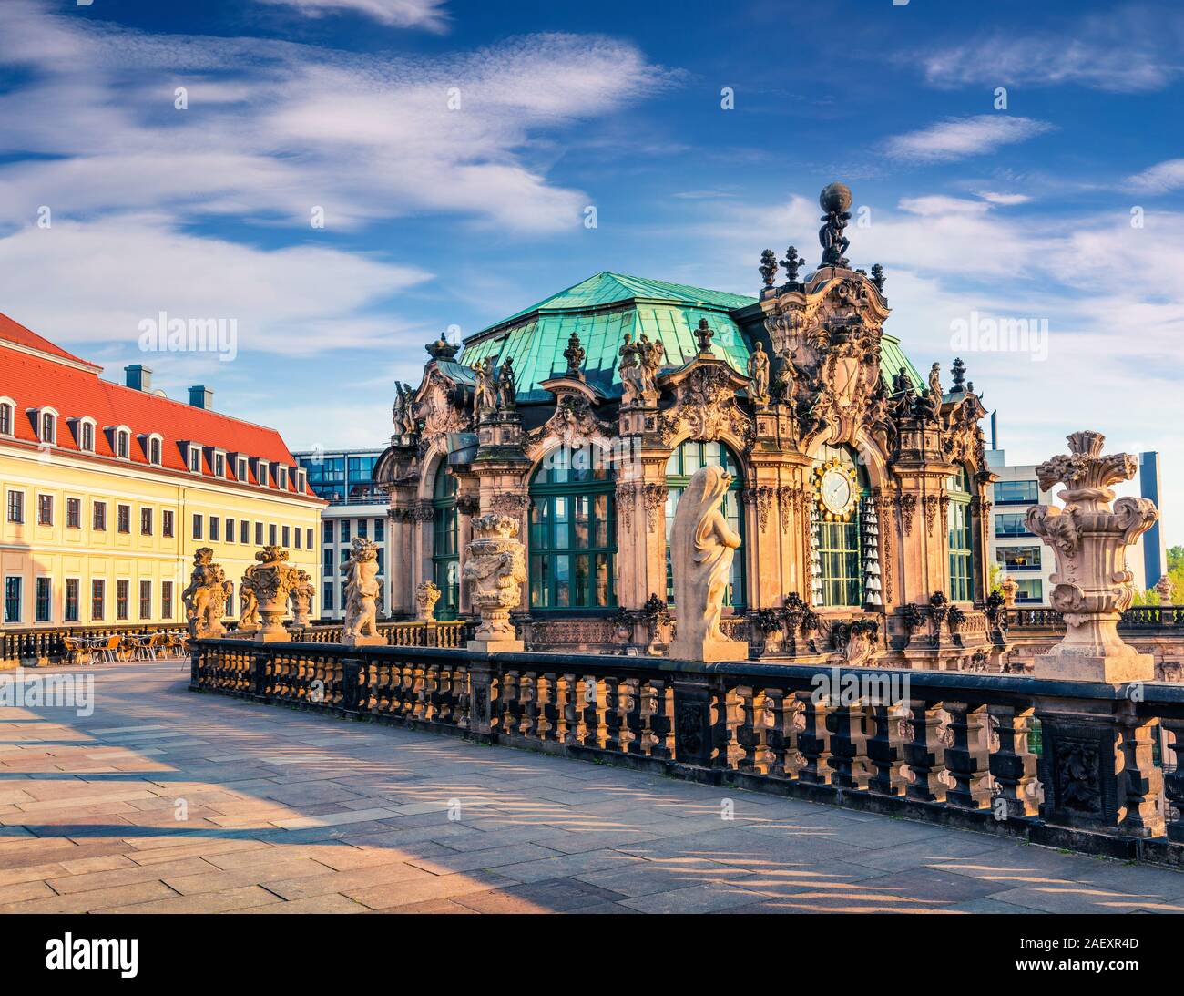 Morning view of famous Zwinger palace (Der Dresdner Zwinger) Art ...