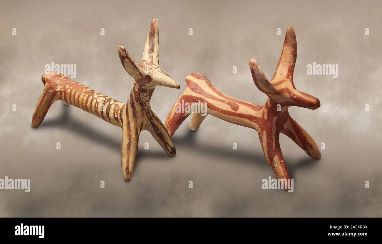 Mycenaean bull figurines from Prosymna and Mycenae, Archaeological ...