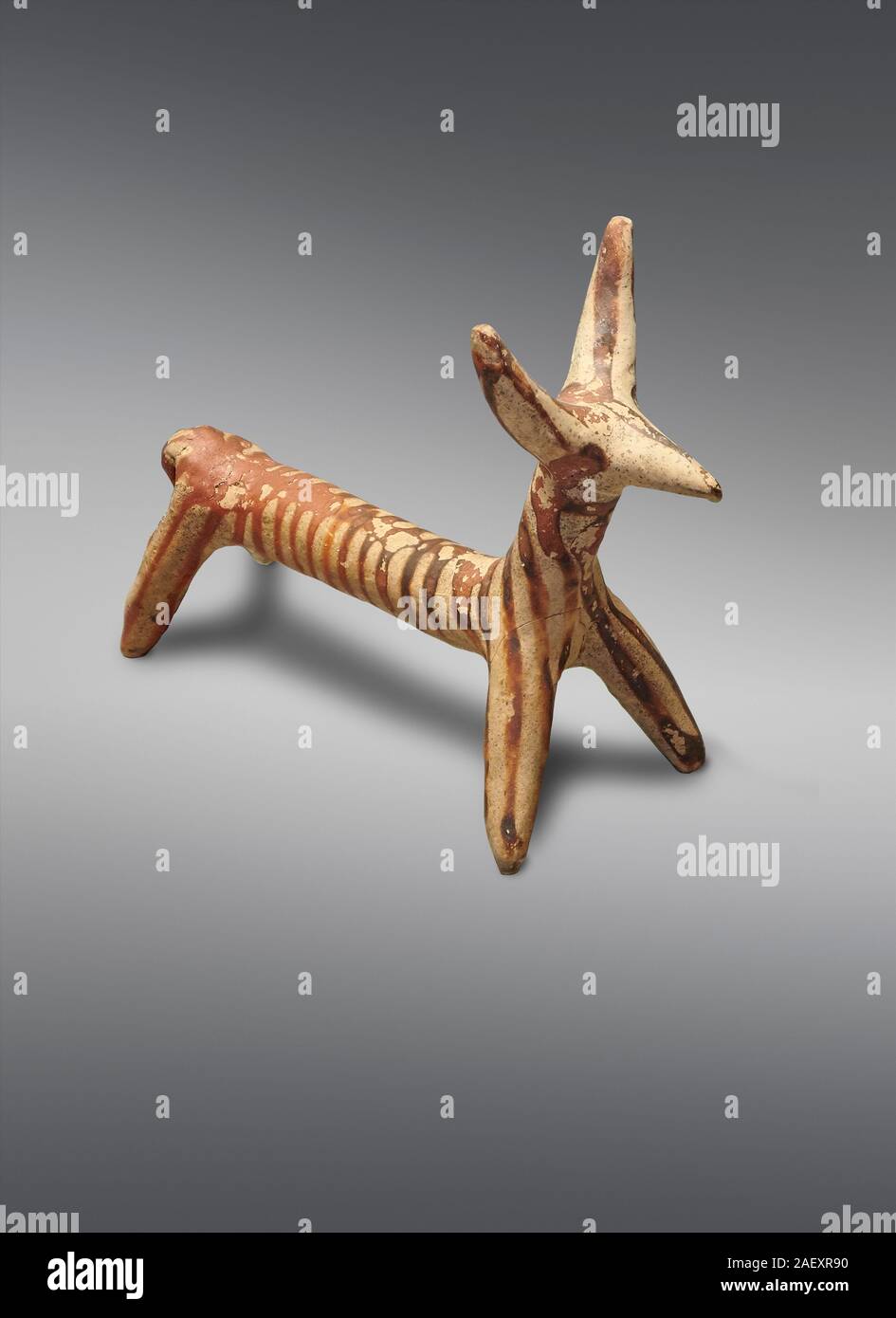 Mycenaean bull figurine from from Mycenae tomb 65 , Archaeological ...