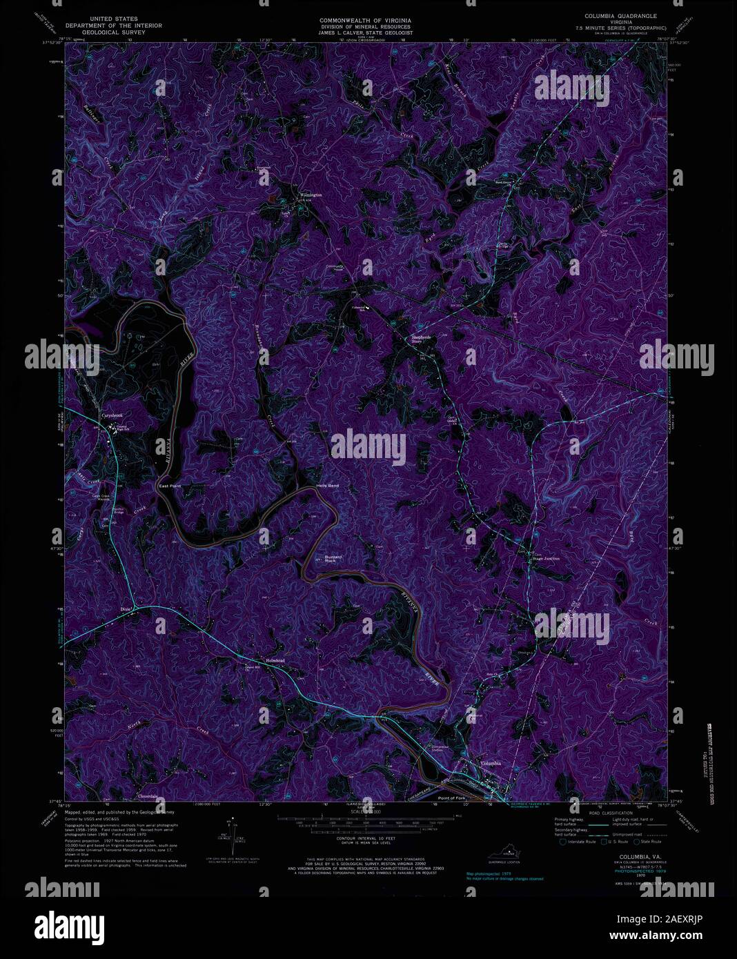 1970 columbia map hi-res stock photography and images - Alamy