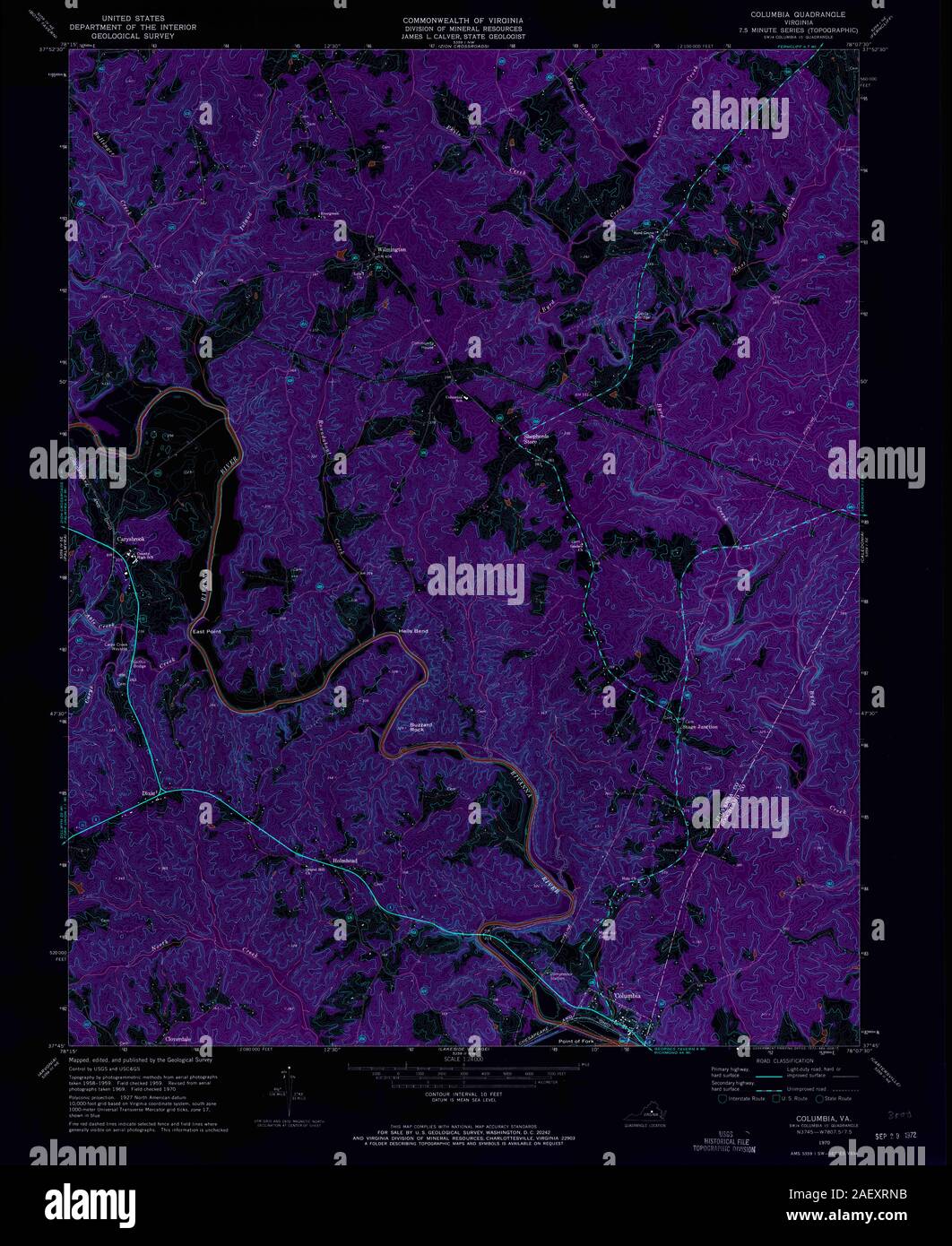 1970 columbia map hi-res stock photography and images - Alamy