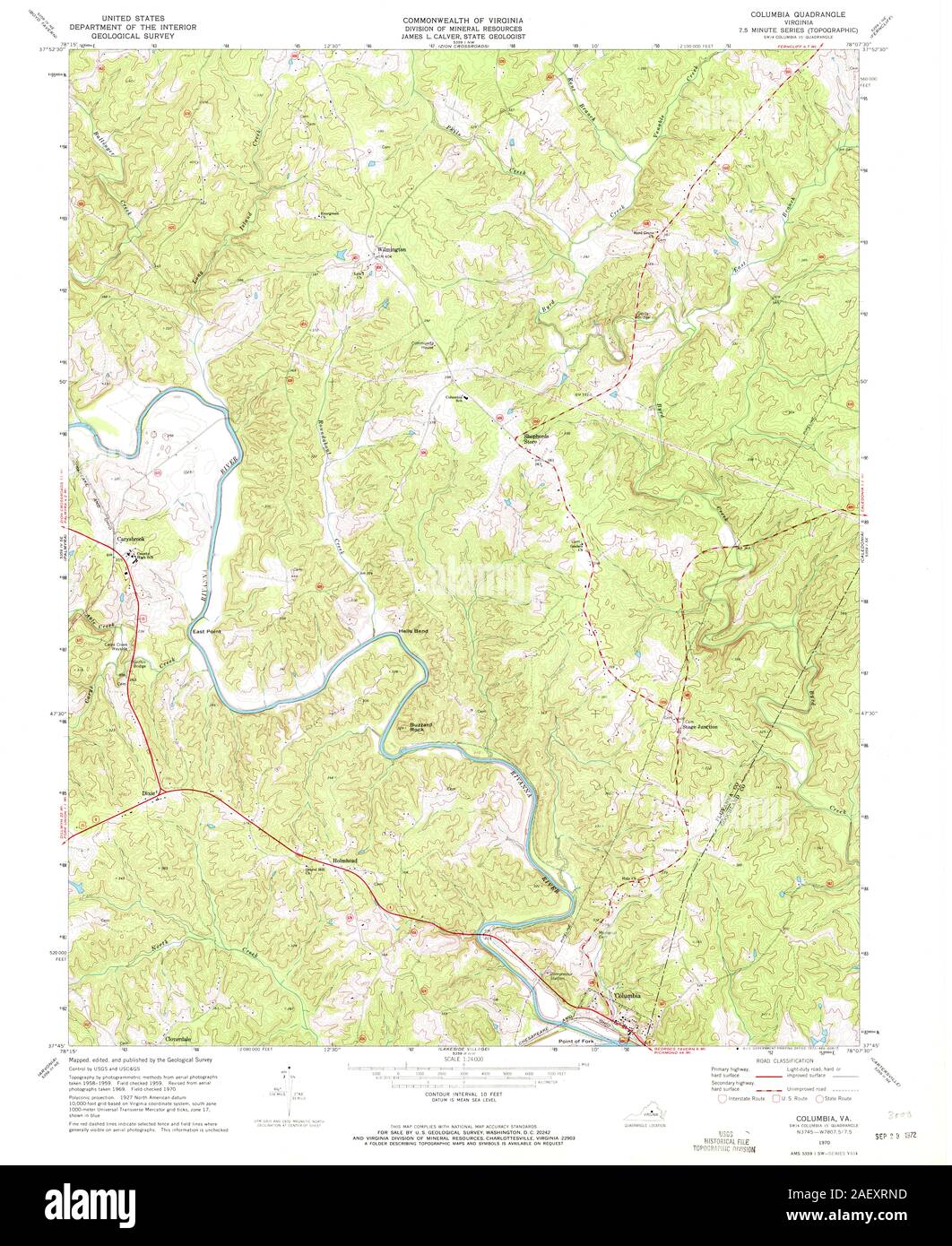 1970 columbia map hi-res stock photography and images - Alamy