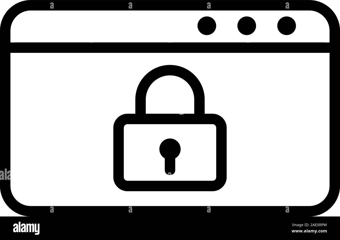 Protect the files of the computers icon vector. Isolated contour symbol ...