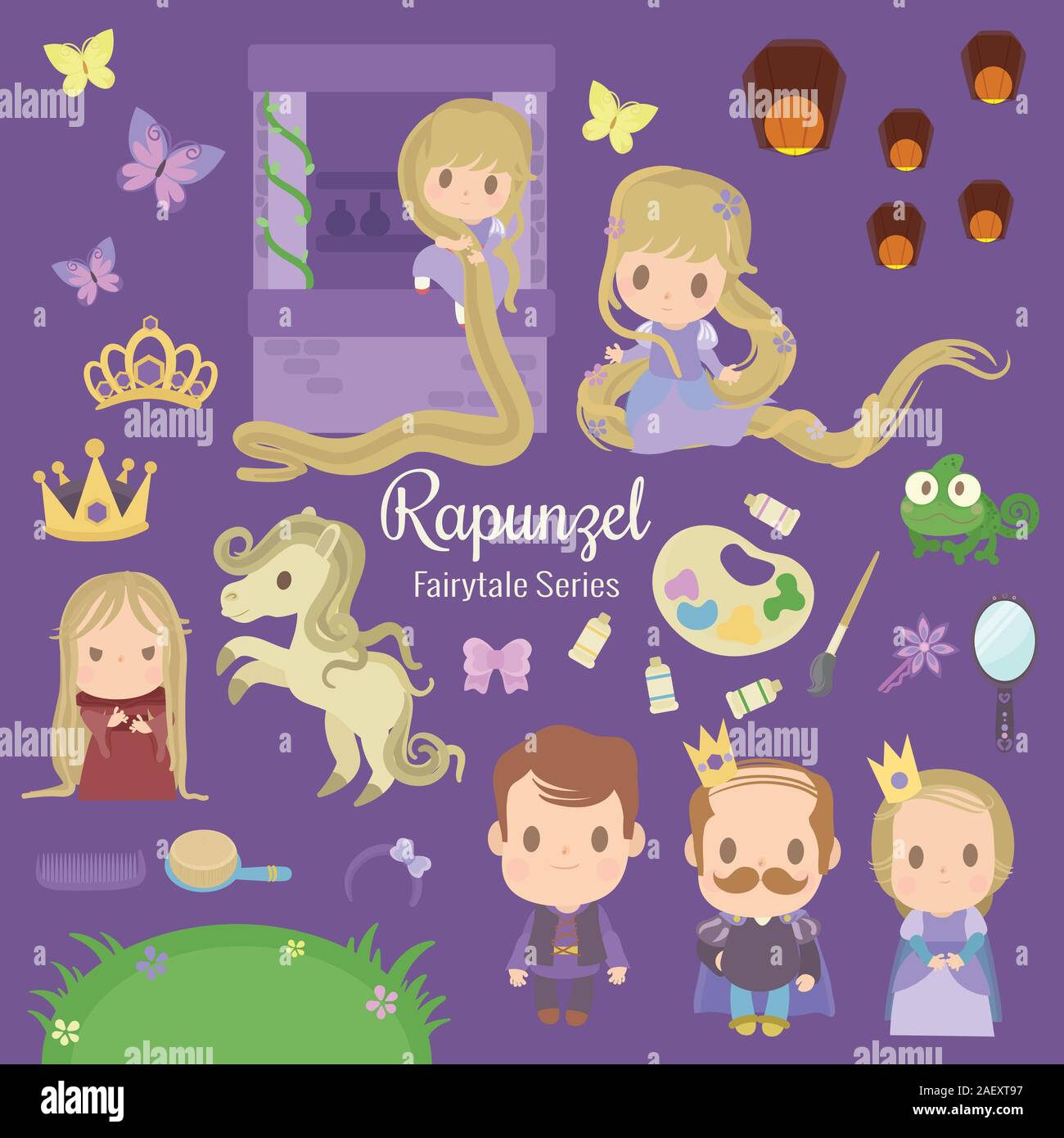 Rapunzel Stock Vector Images - Alamy