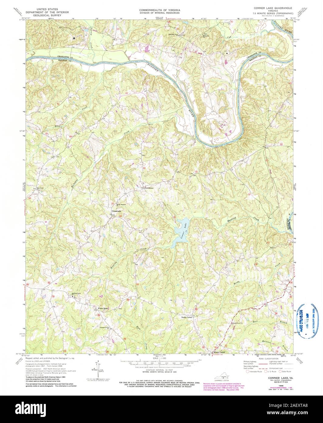 VA Conner Lake 184628 1968 24000 Stock Photo - Alamy