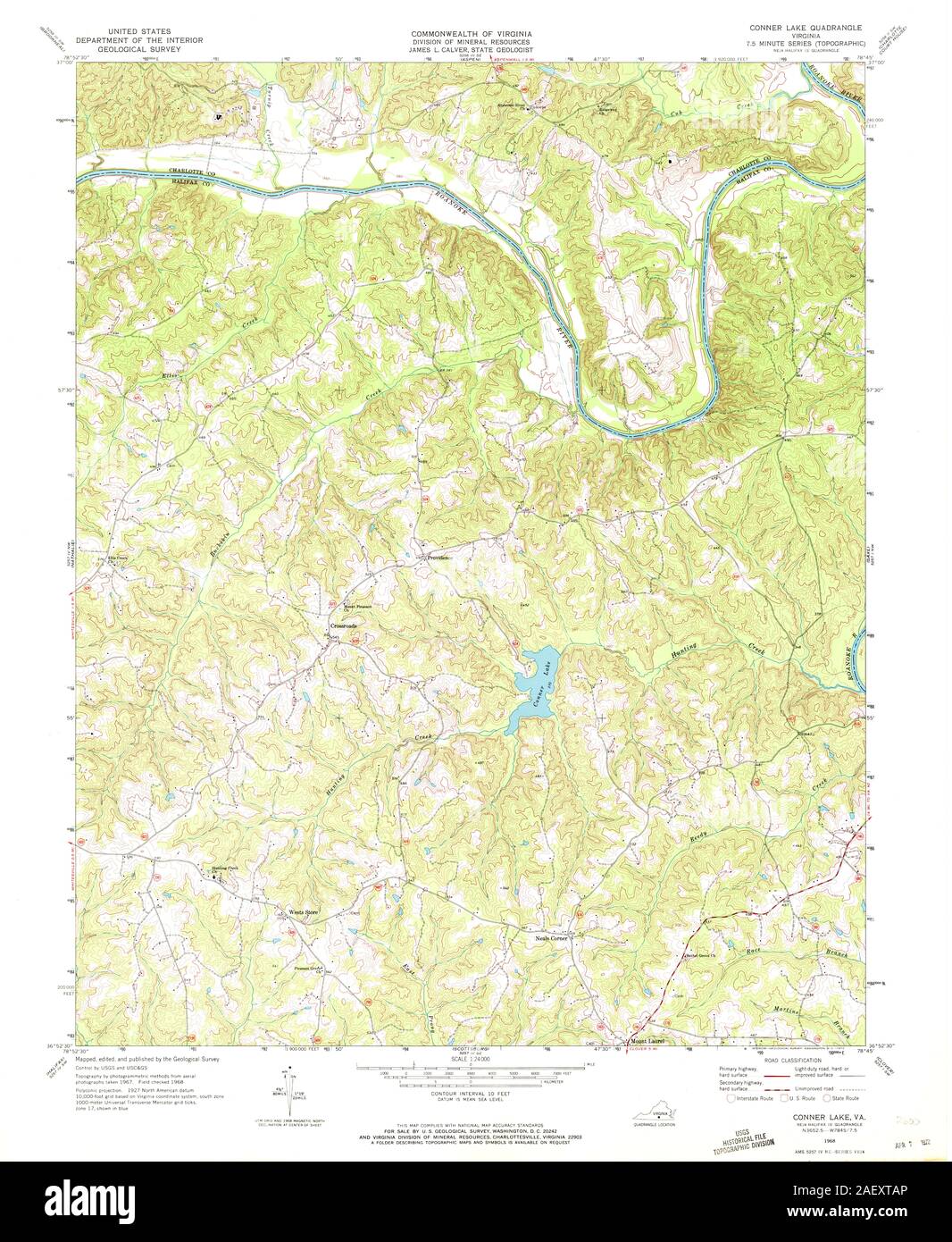 VA Conner Lake 184635 1968 24000 Stock Photo - Alamy