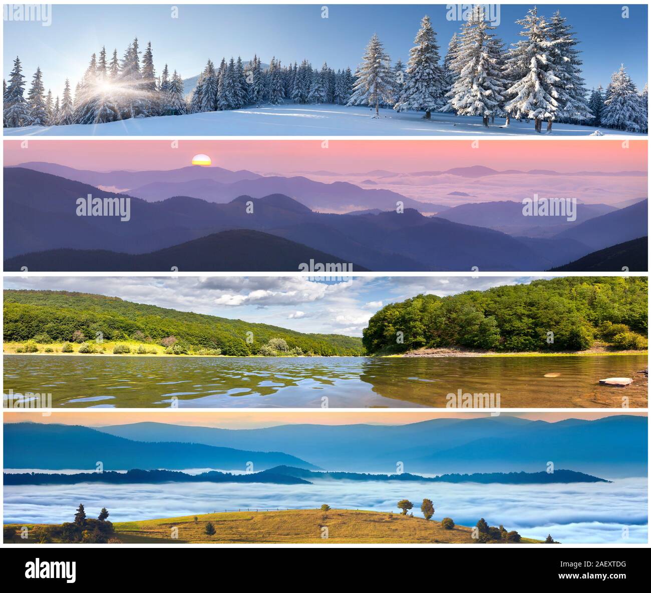 Panorama river beautiful landscape summer Cut Out Stock Images ...