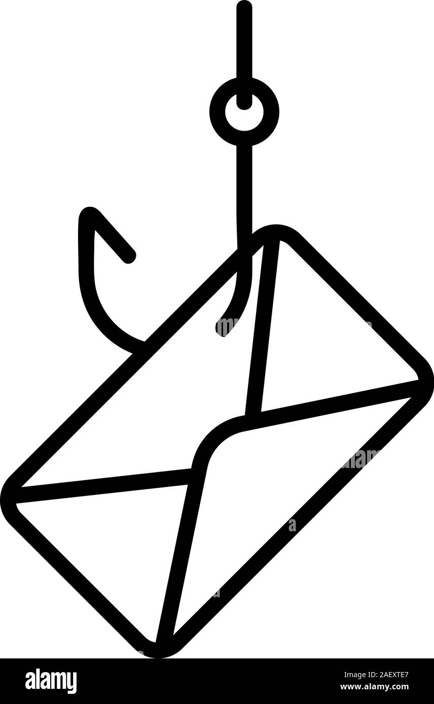 phishing mail icon vector. Isolated contour symbol illustration Stock ...