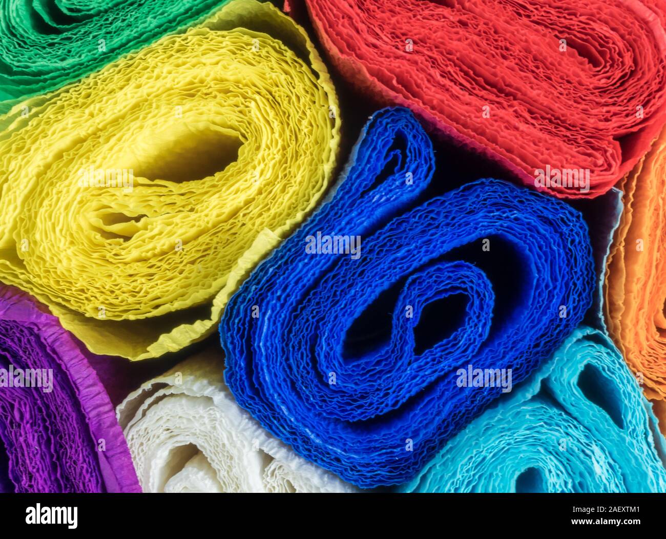 background color crepe paper rolls Stock Photo - Alamy