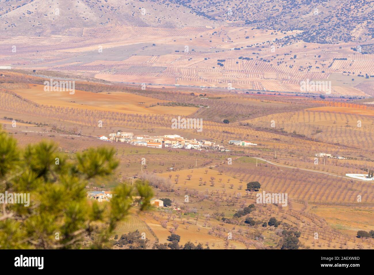Small Rural Town in the Andalusia Mountain Countryside Spain Stock ...
