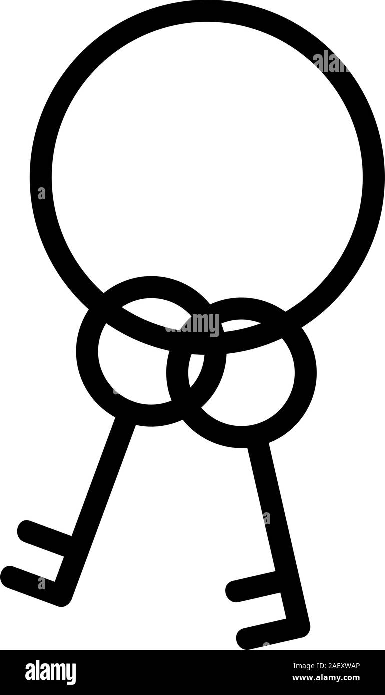 Icon vector access keys. Isolated contour symbol illustration Stock ...