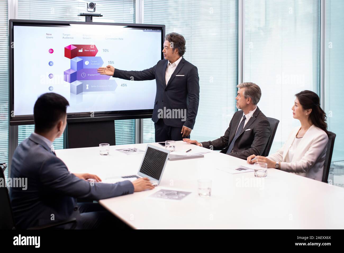 Business people having meeting in conference room Stock Photo - Alamy