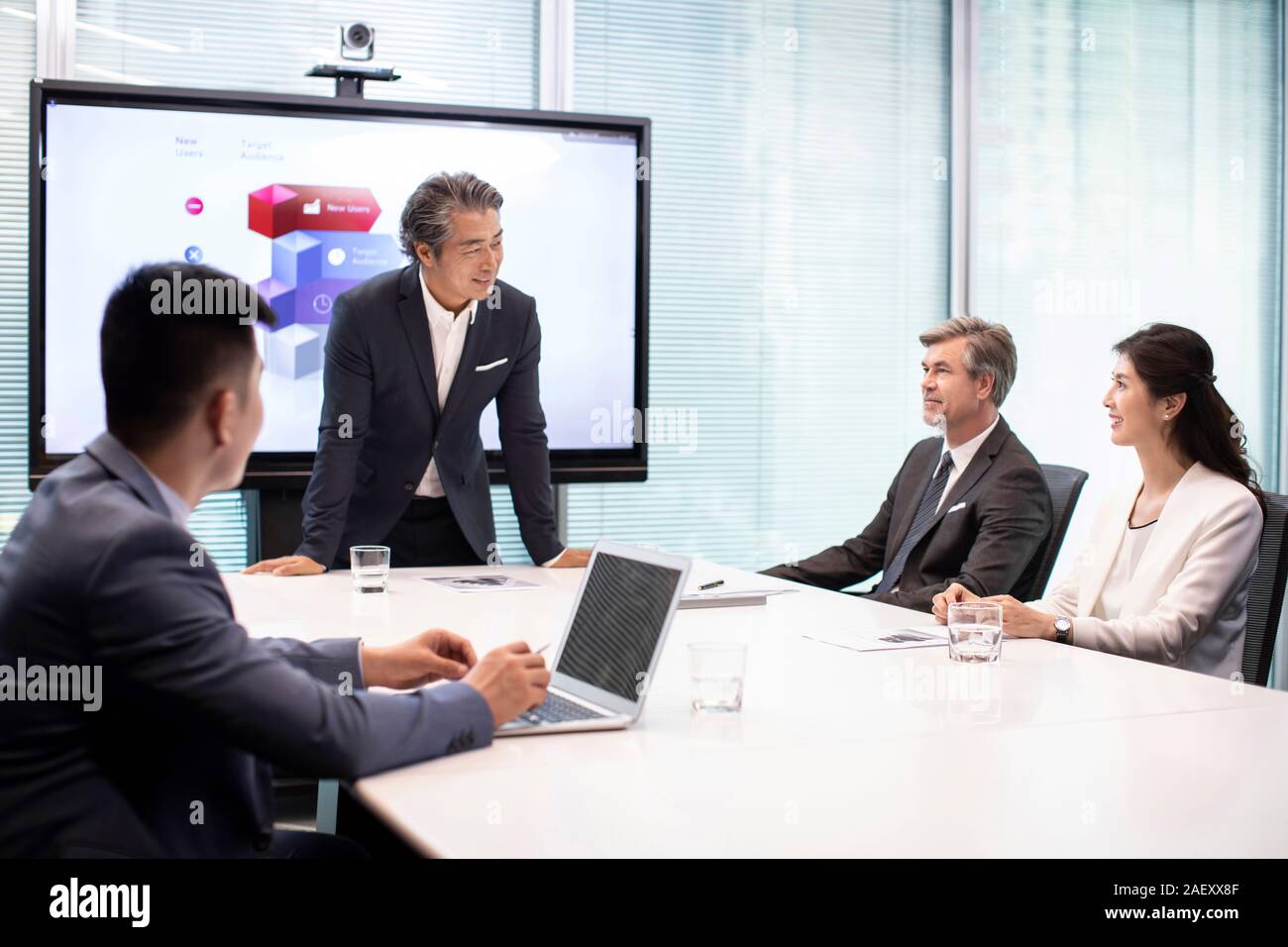 Business people having meeting in conference room Stock Photo - Alamy