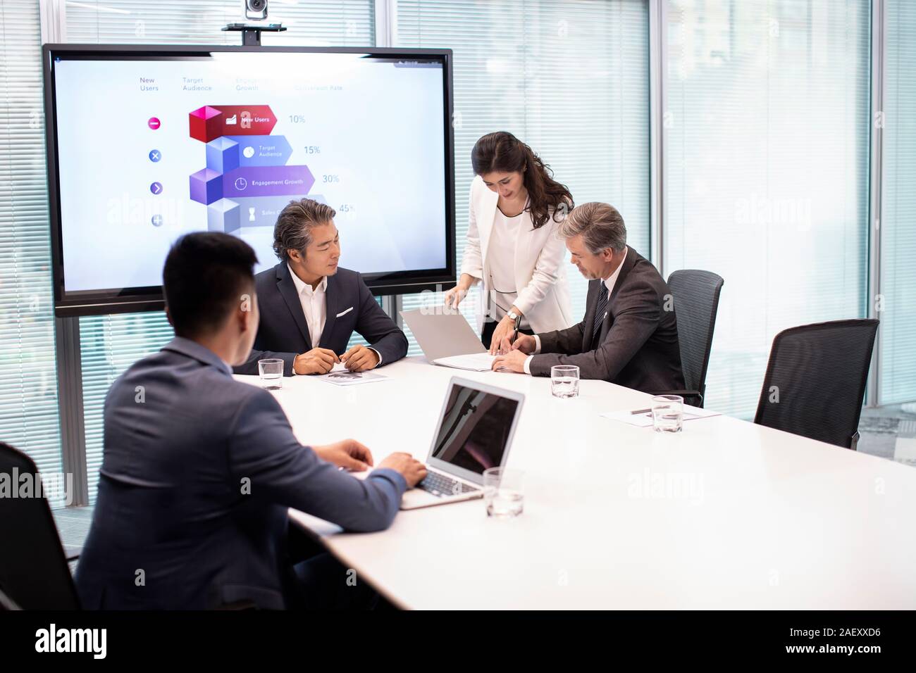 Business people signing contract in conference room Stock Photo - Alamy