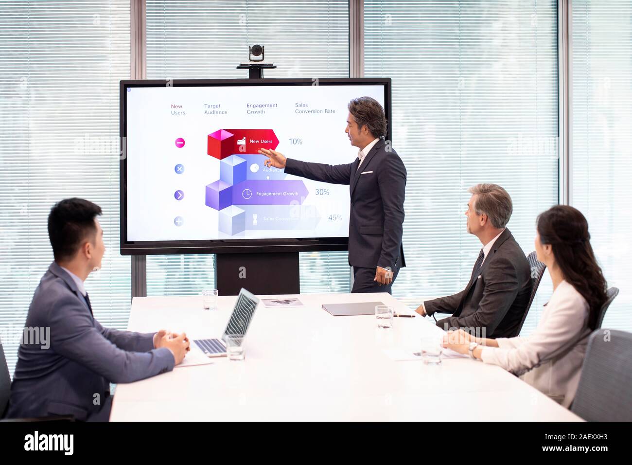 Business people having meeting in conference room Stock Photo - Alamy