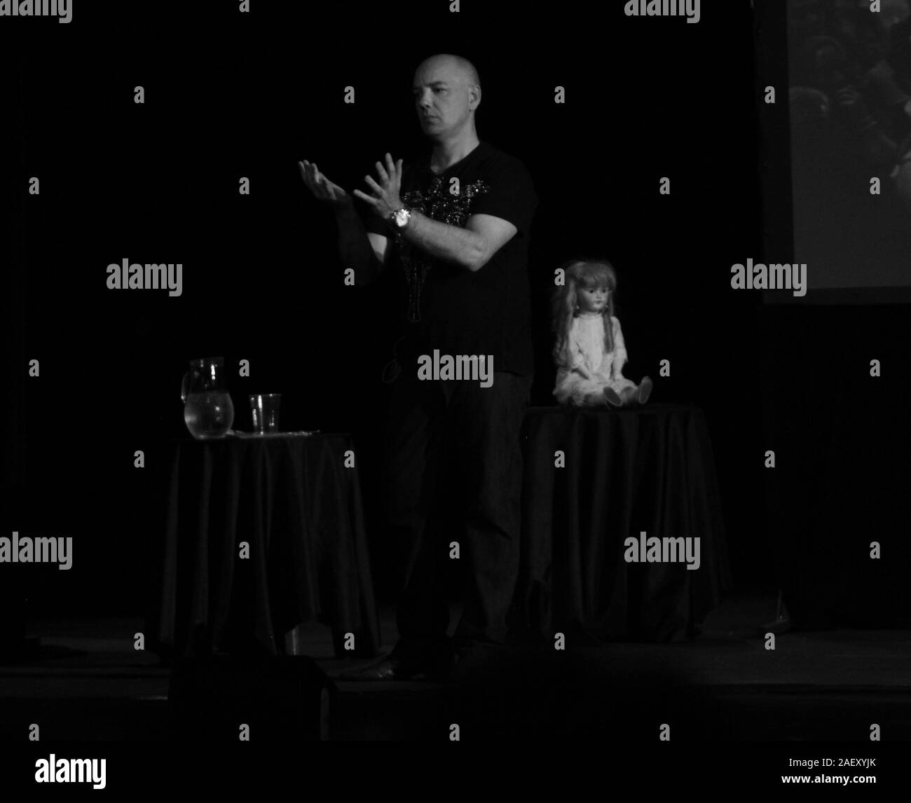 Liverpool,uk Medium Joe Power at Liverpool Epstein Theatre credit Ian ...